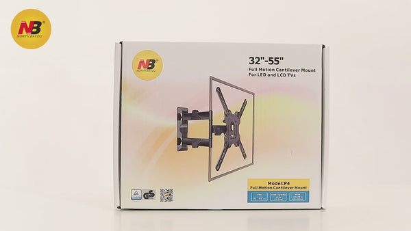 P4 6 Way Swivel Tilt TV Wall Mount 32-55-inch Full Motion Cantilever ...