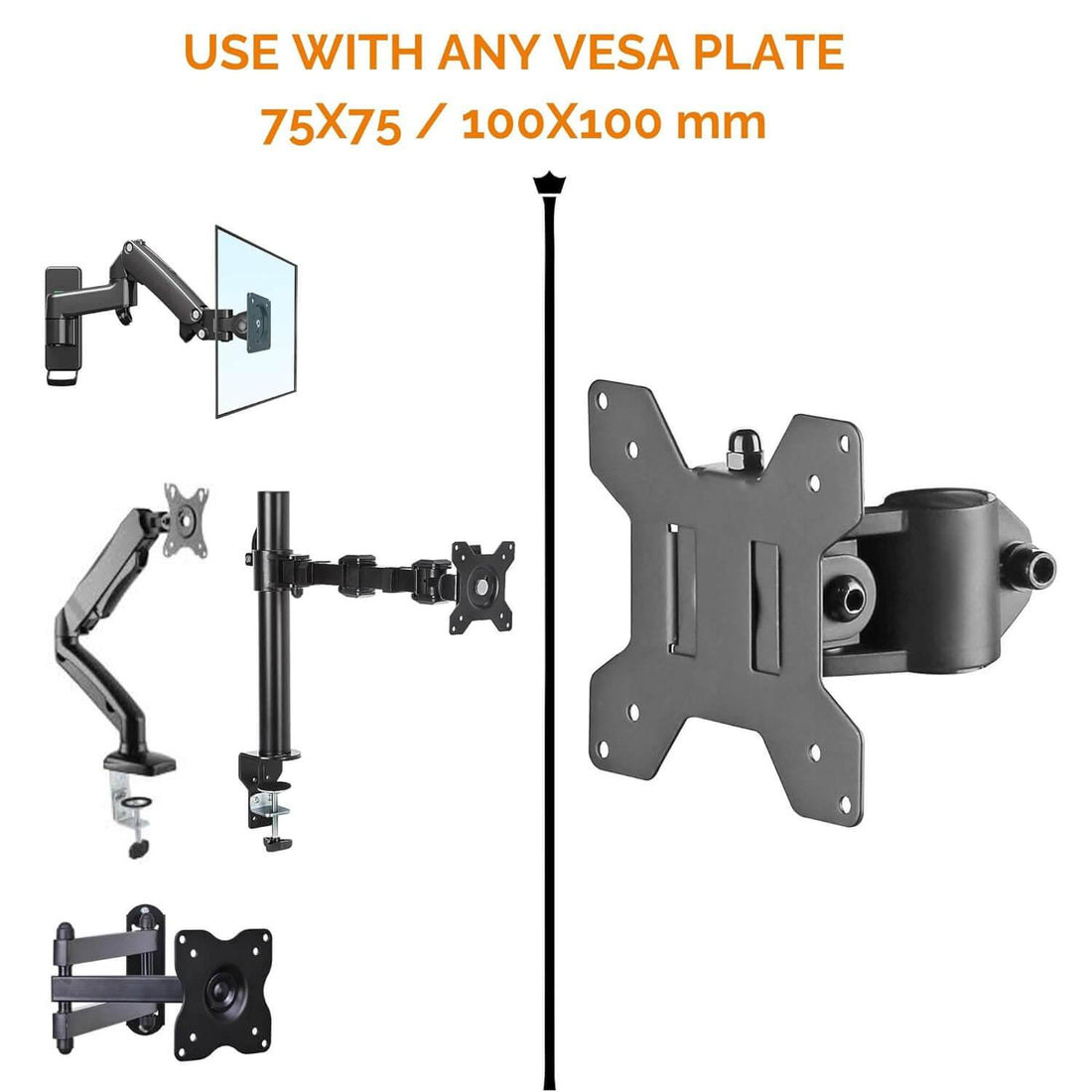 Keyboard VESA Mount with Large Mouse Pad for Comfort and Productivity ...